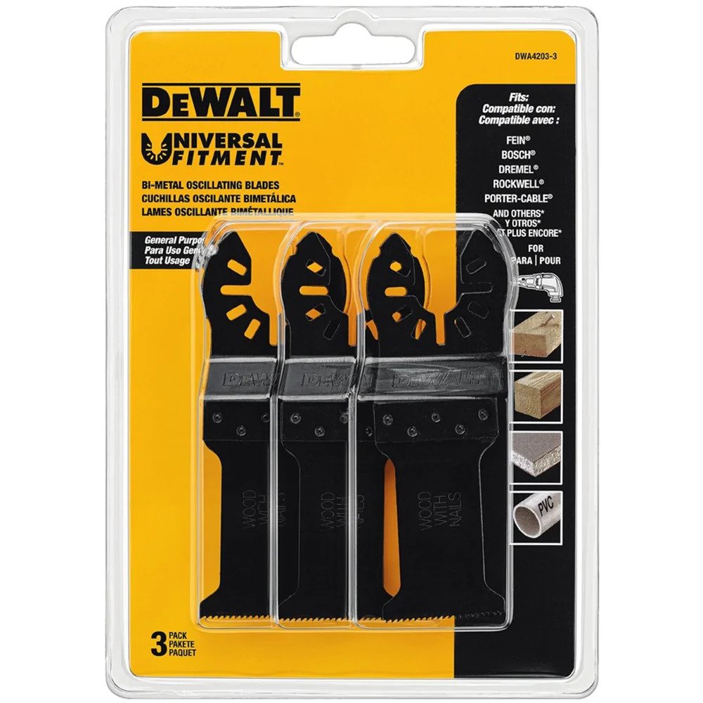 HOJA HERRAMIENTA OSCILANTE PARA MADERA CON CLAVOS DWA4203-3 DEWALT ...